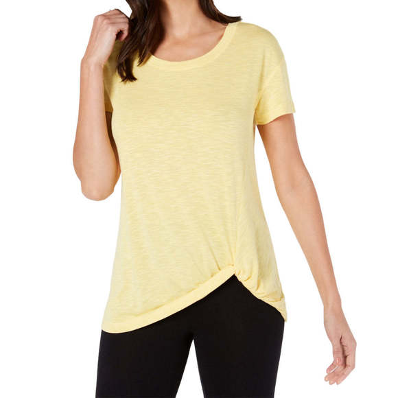 Ideology | Tops | Ideology Womens Activewear Knot Front Tshirt Size ...